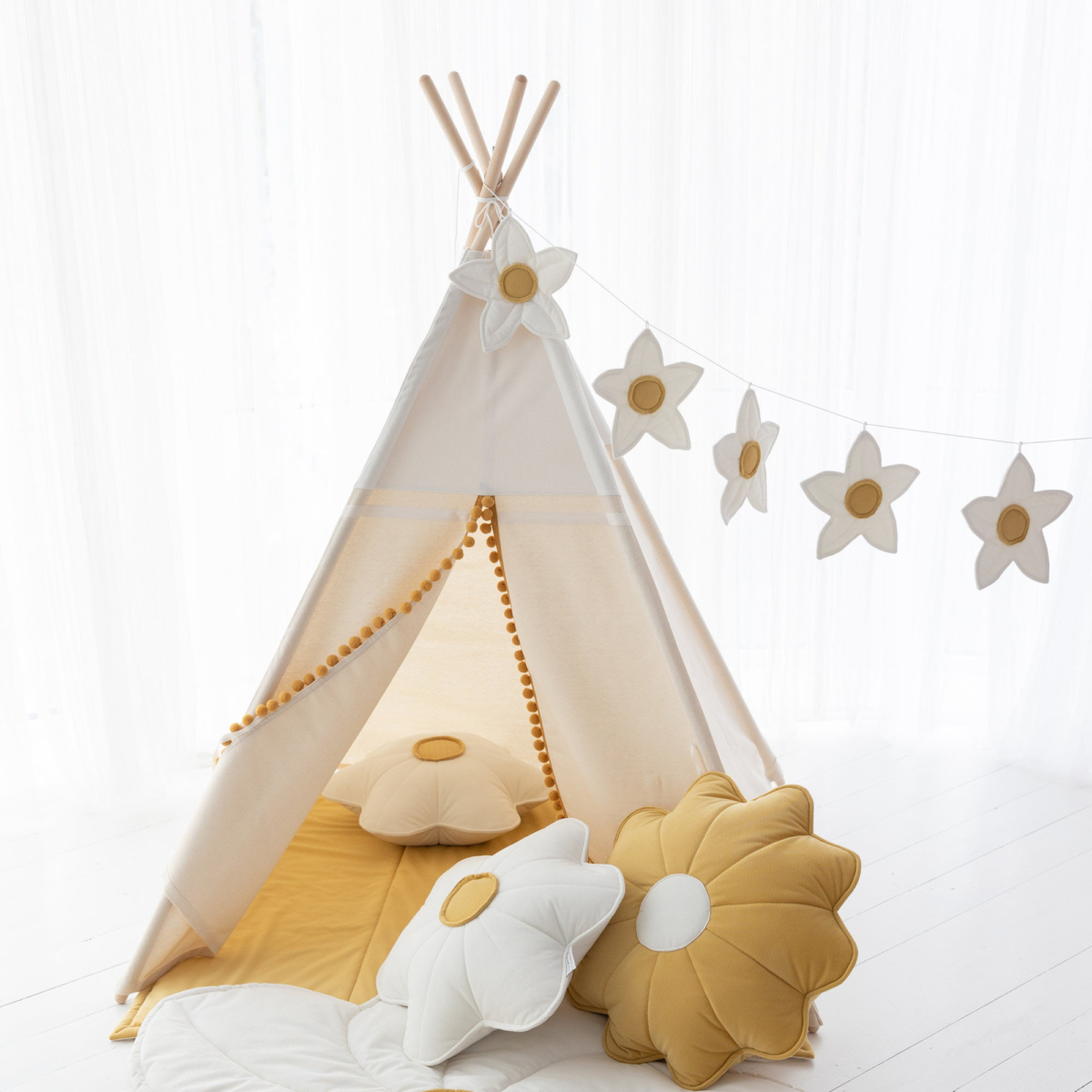 Tipi tent Cozy White Velvet - Cozy & Dozy