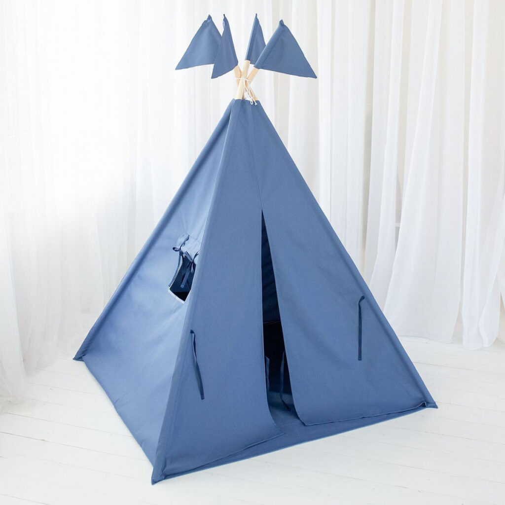 Water-resistant tipi tent, outdoor tipi Navy Blue - Cozy & Dozy
