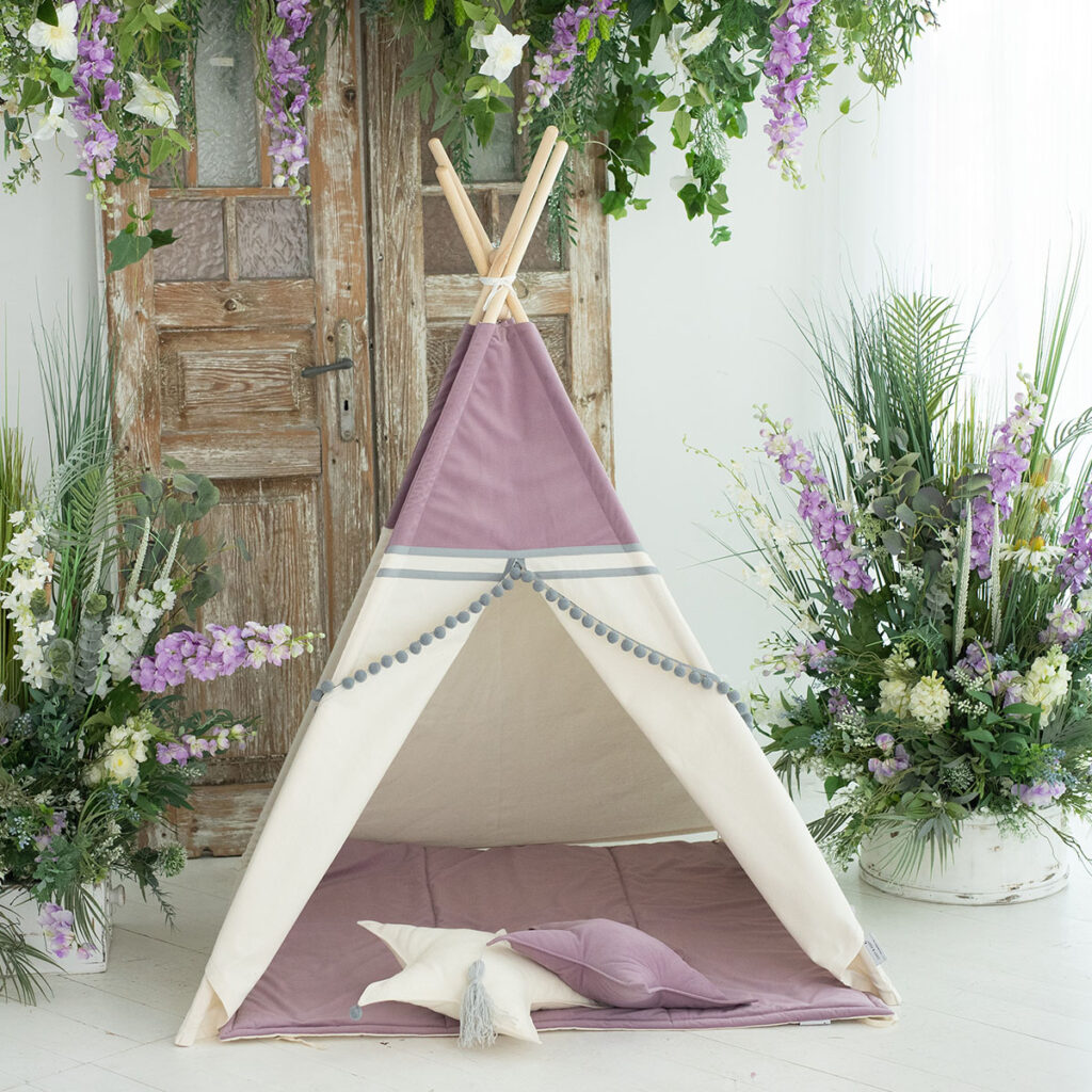 Tipi tent Pink Velvet - Cozy & Dozy