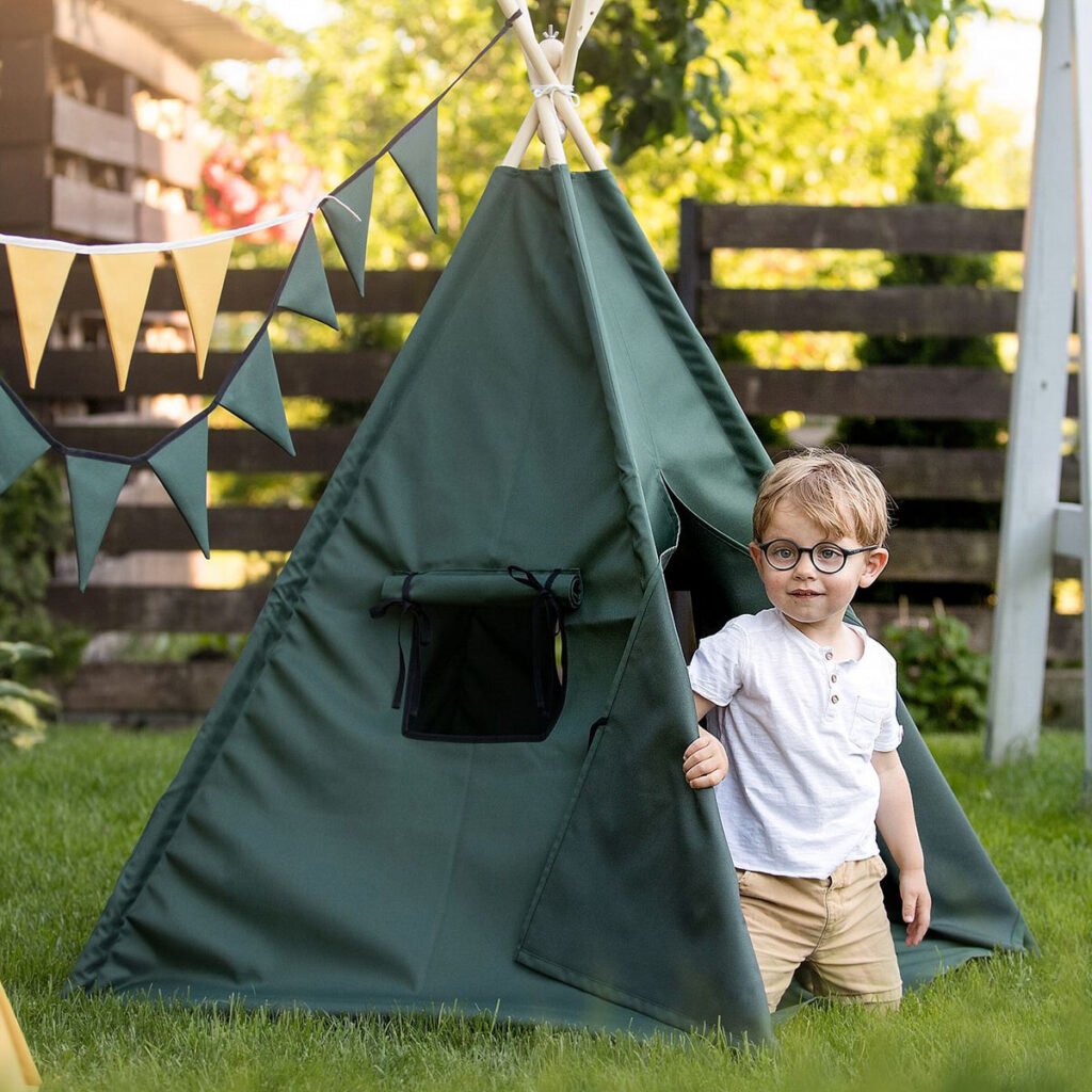 Water-resistant tipi tent, outdoor tipi Green Grass - Cozy & Dozy